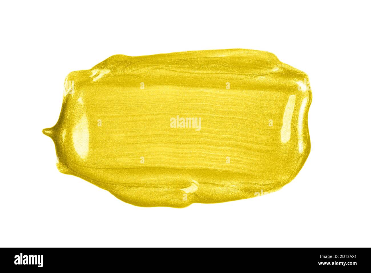 Rectangular Illuminating yellow glossy brush stroke or smear cut out on ...