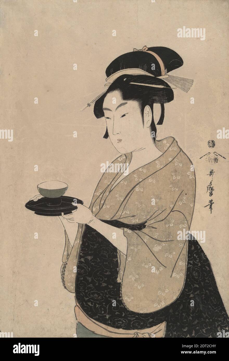 Artist: Kitagawa Utamaro, Japanese, 1753–1806, Okita, a Teahouse Girl ...