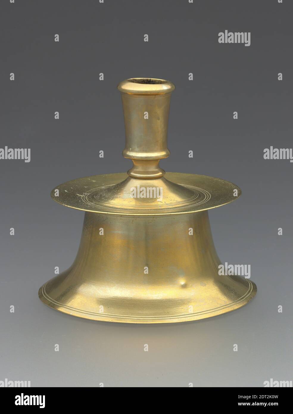 Candlestick, Brass, 5 1/8 in. (13 cm), Made in Spain, Spanish, 17th ...