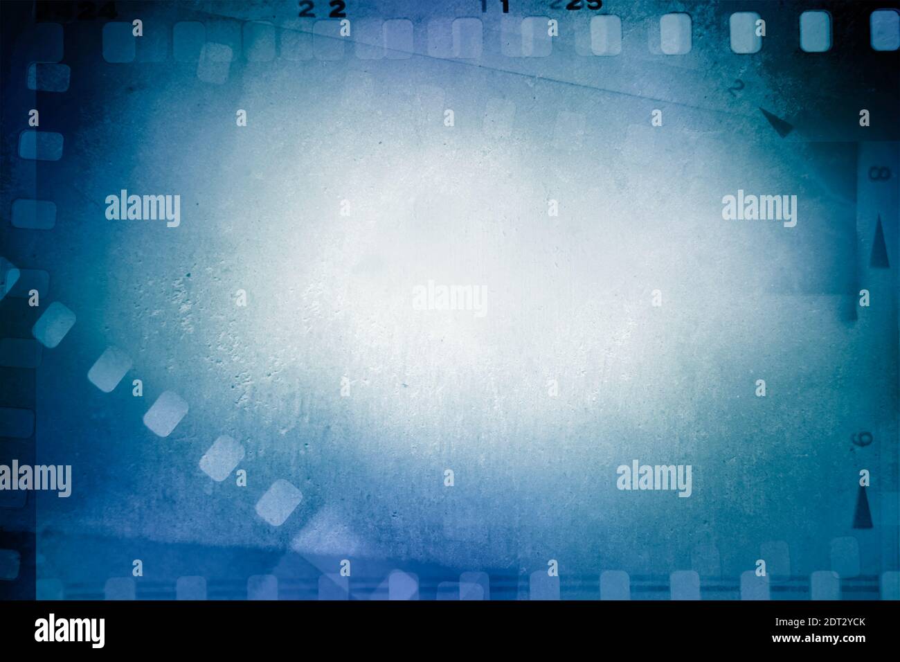Blue film strip negative frames background Stock Photo - Alamy