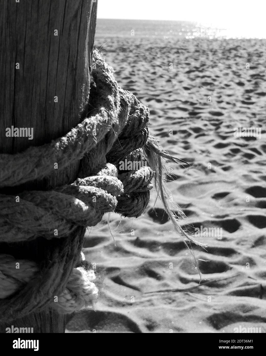 Close up pole in beach rope twisted on it hi-res stock photography and ...