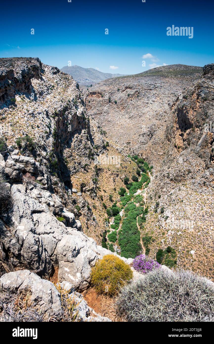 Steep surface of rocky mountains at crete island Stock Photo - Alamy
