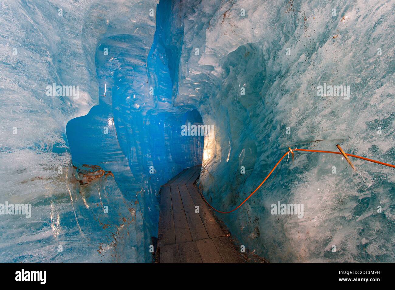 Rhone glacier ice grotto in Switzerland Stock Photo - Alamy