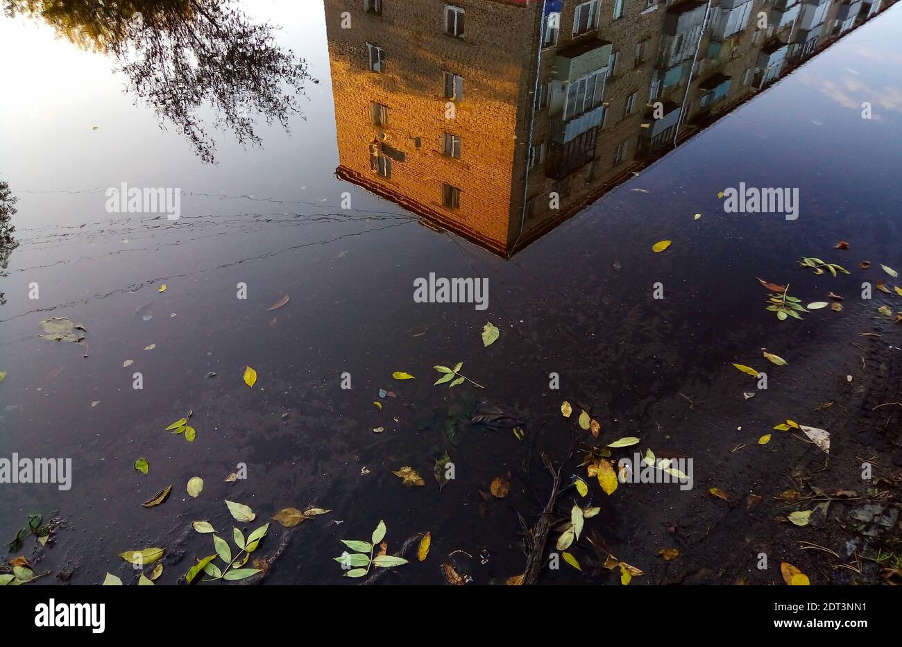 Puddles reflect sky rain hi-res stock photography and images - Alamy