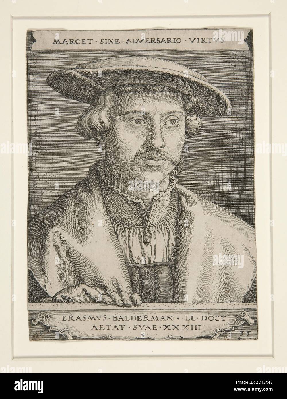 Artist: Barthel Beham, German, 1502–1540, Erasmus Balderman, Engraving ...