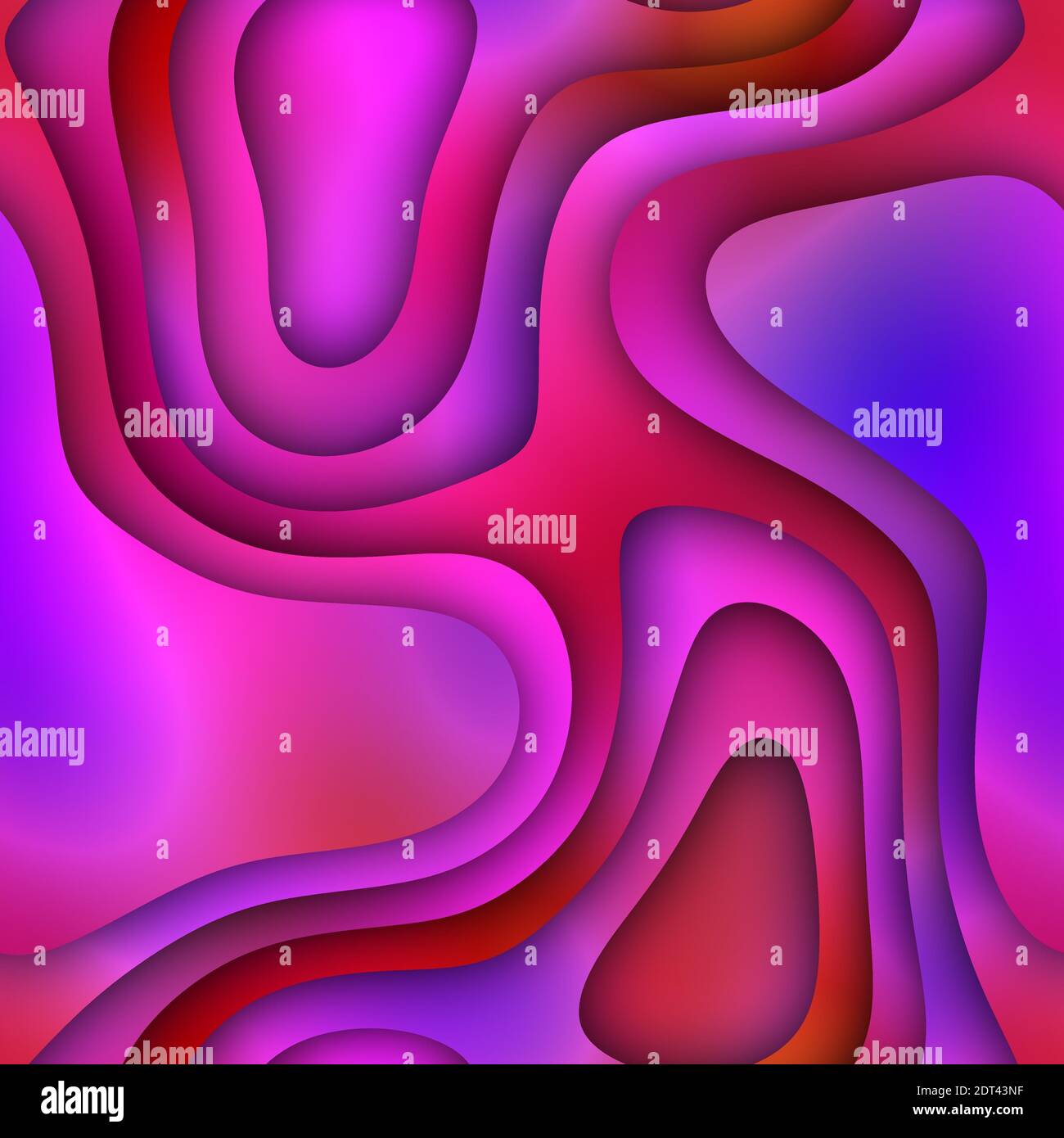 Seamless floating curved cut out paper vivid color Stock Photo - Alamy