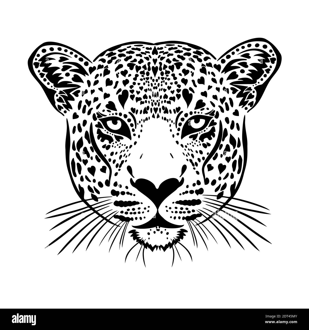 Leopard face. Graphic image. Vector illustration Stock Vector Image ...