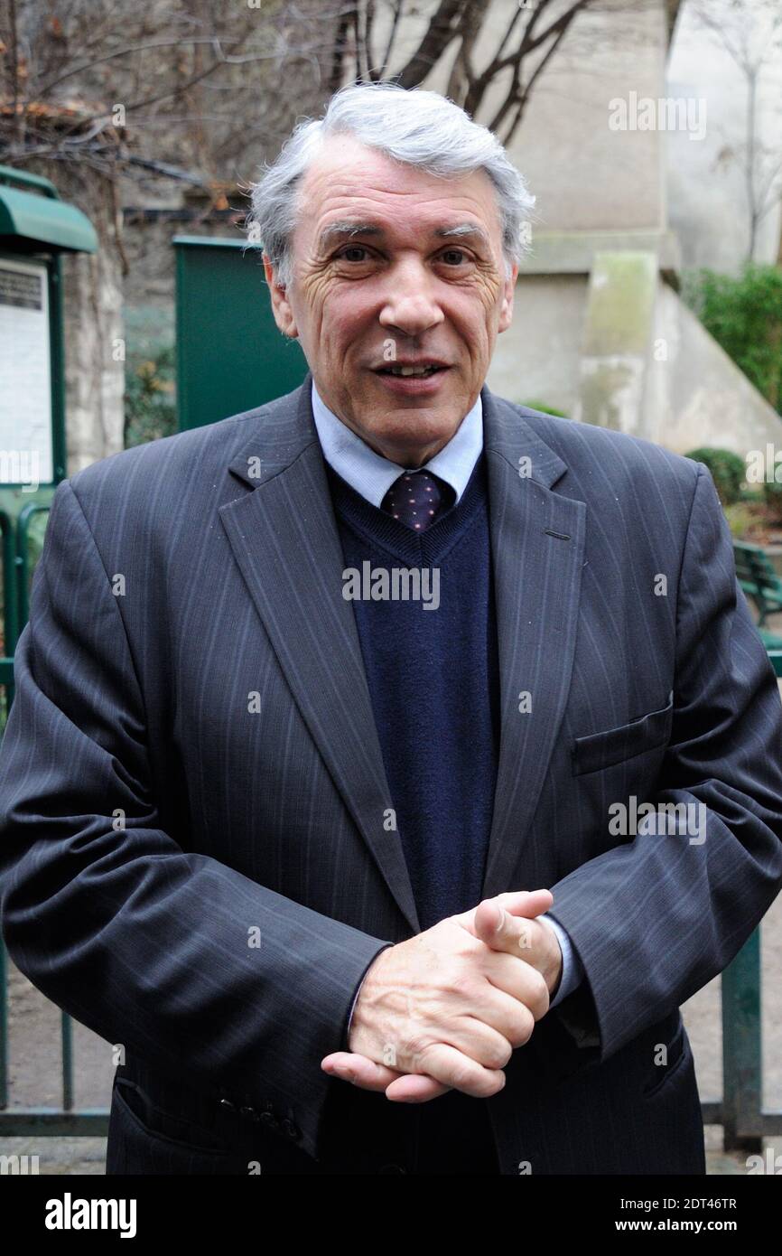 Gilbert Mitterrand attending a tree planting ceremony to pay tribute to ...