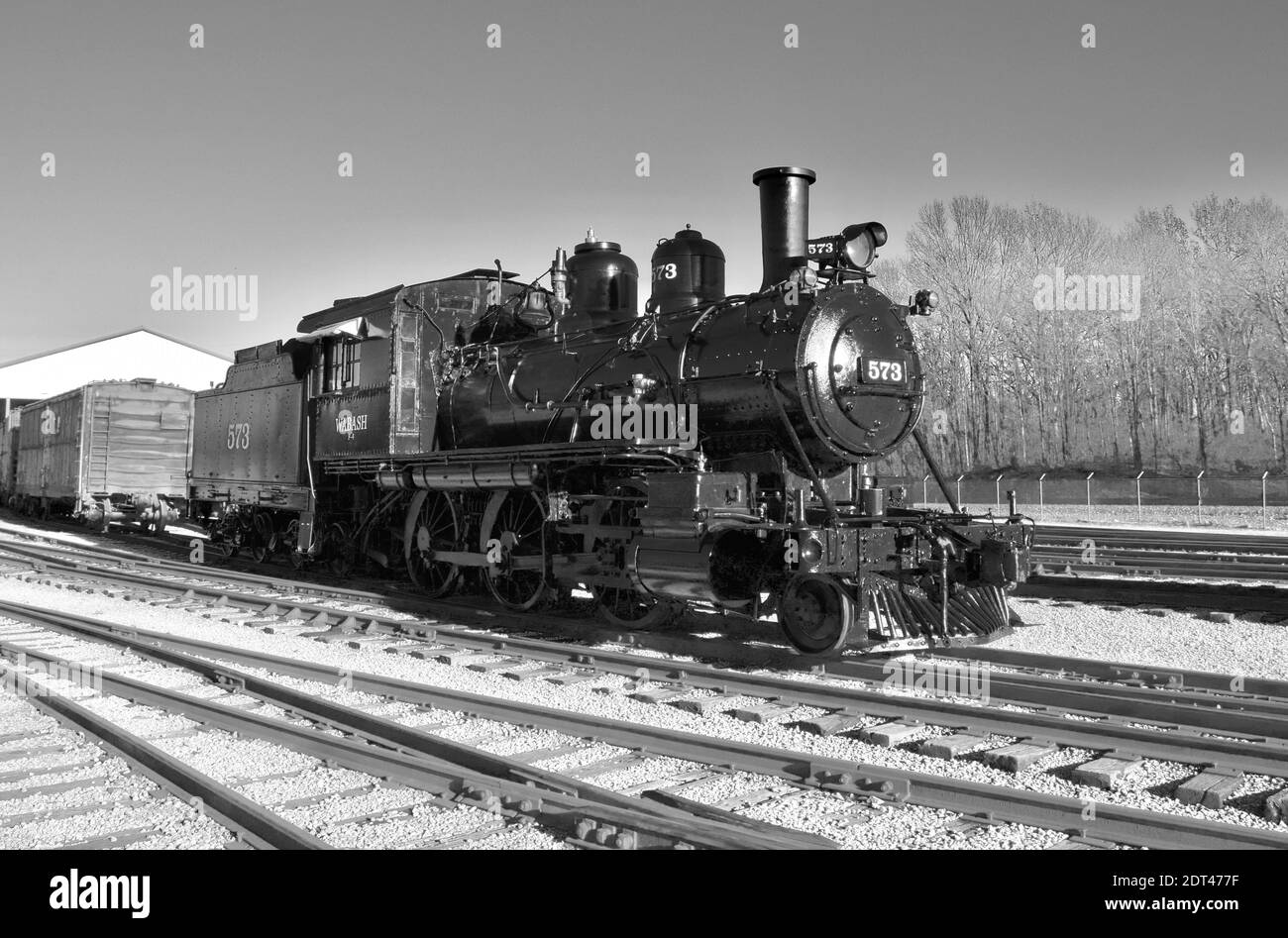 Wabash Railroad 2-6-0 Steam Locomotive #573 at the National Museum of ...