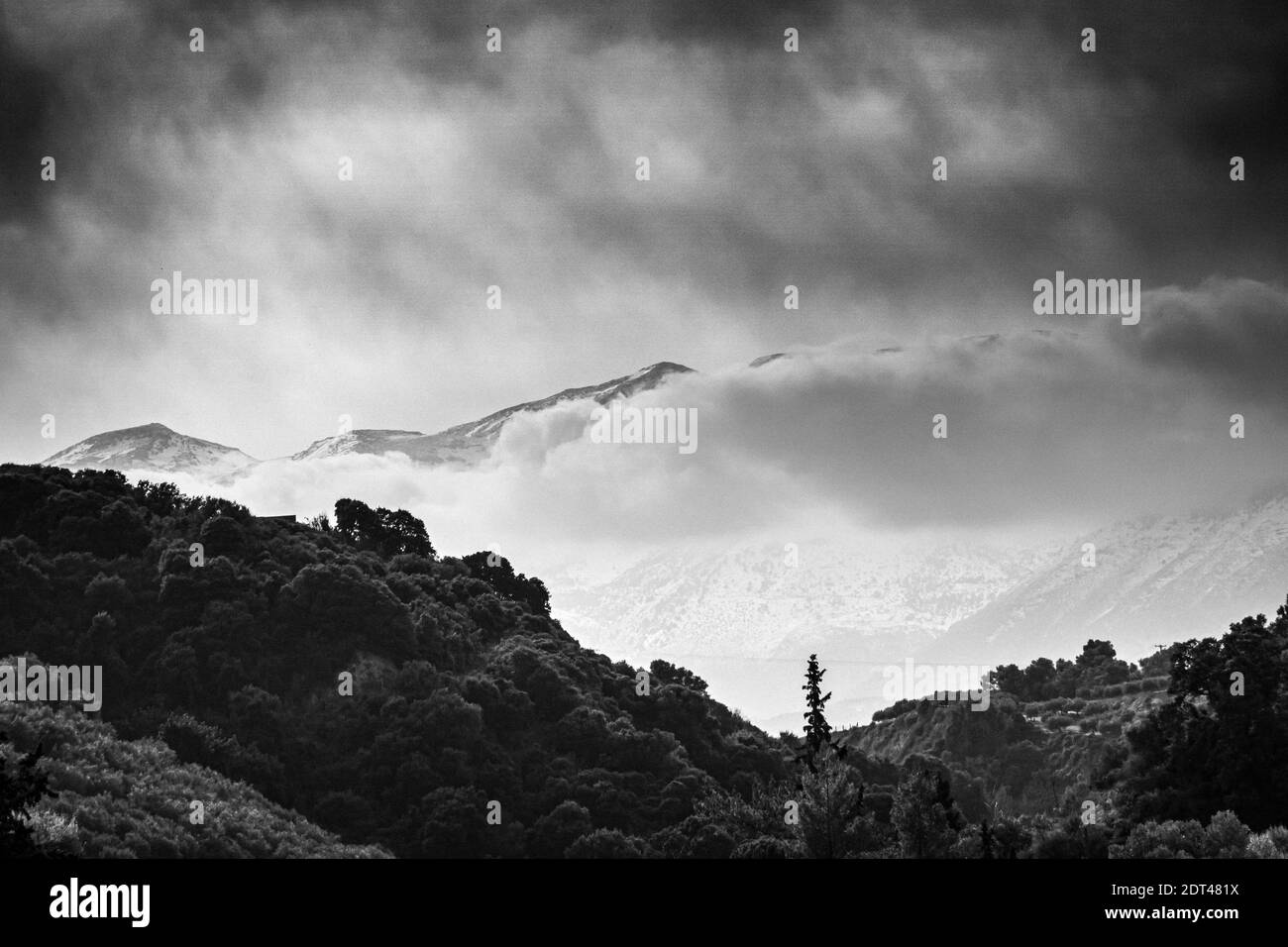Top view aerial hill Black and White Stock Photos & Images - Alamy
