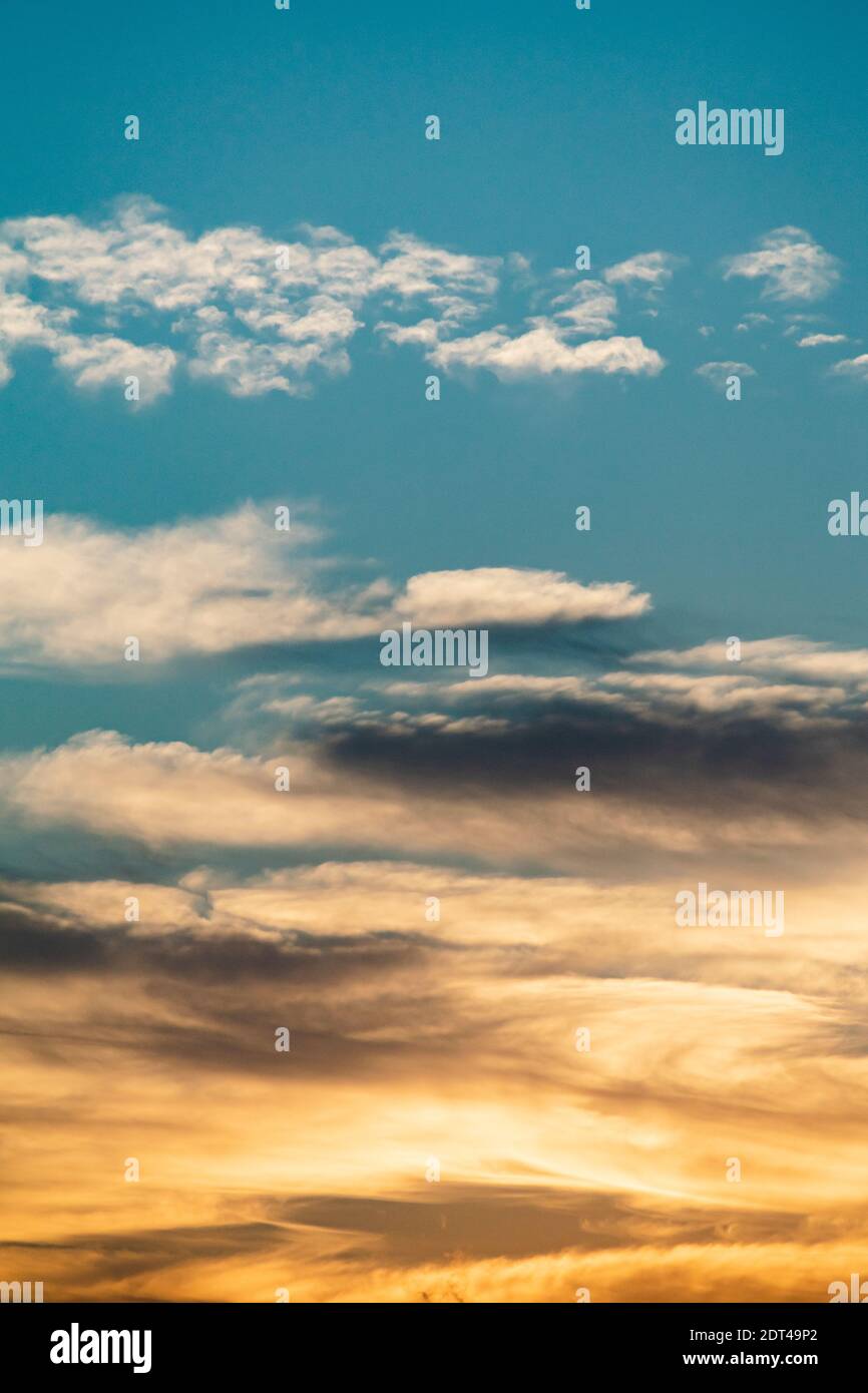 warm sunrise skies close up over the Mediterranean sea Stock Photo - Alamy