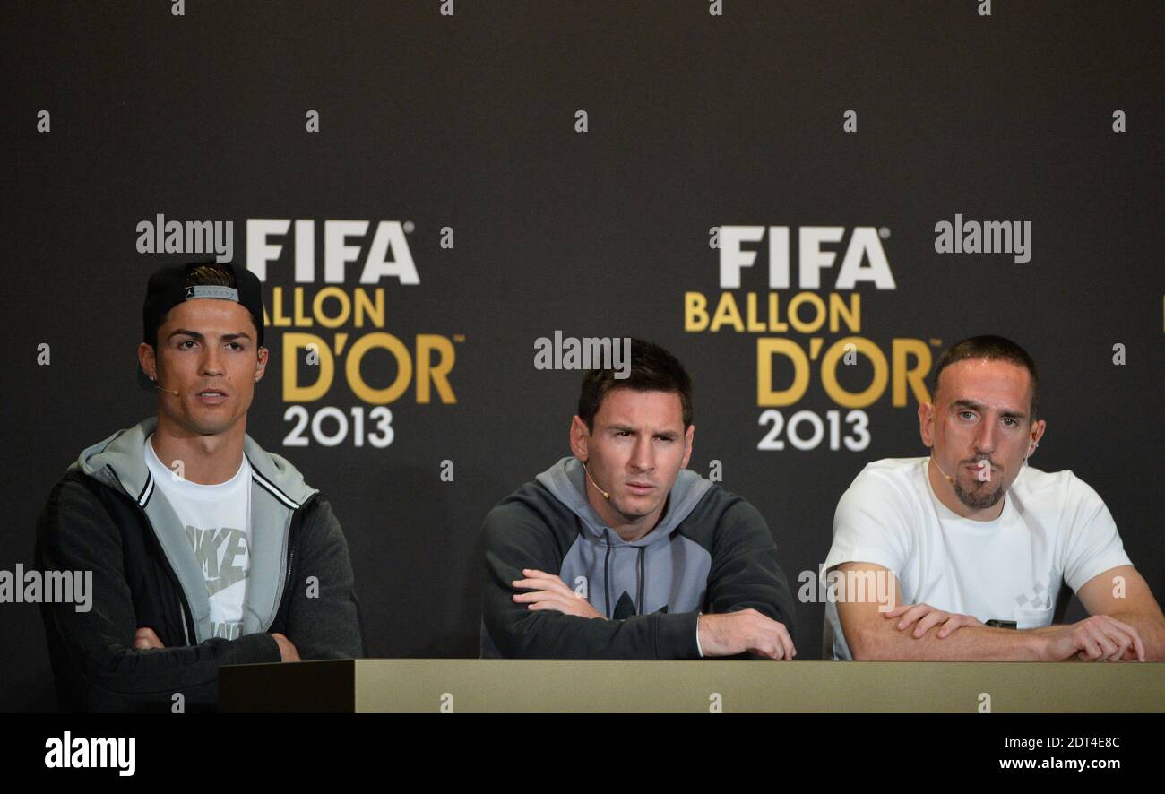 FIFA Golden Ball 2013's Press Conference of Cristiano Ronaldo, Messi ...