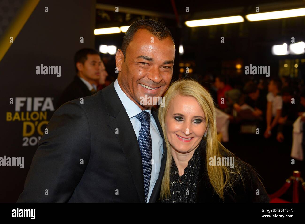Cafu and wife during a photo call prior to the FIFA Ballon d'Or 2013 ...