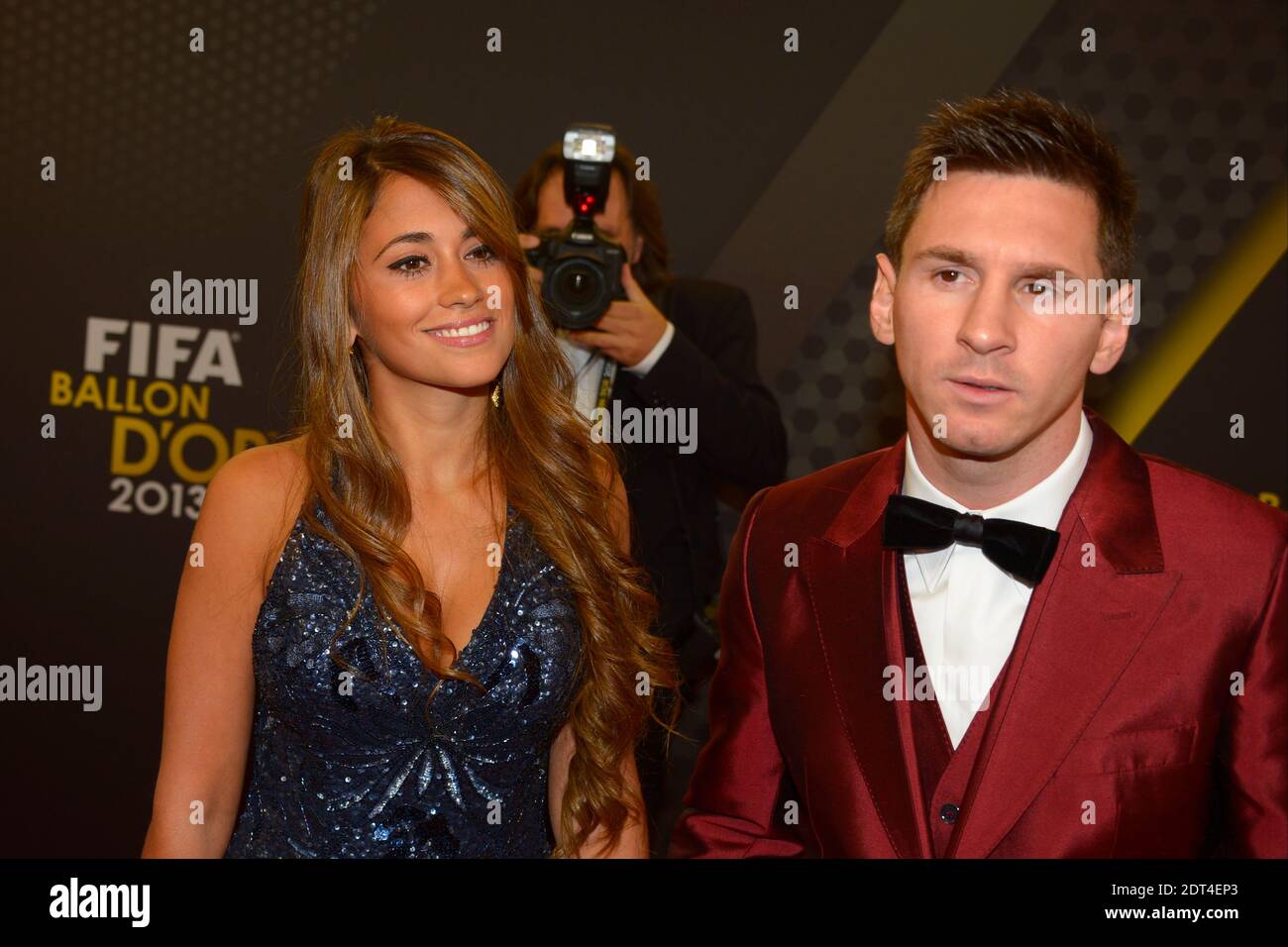 FC Barcelona's Argentinian striker Lionel Messi and his partner ...