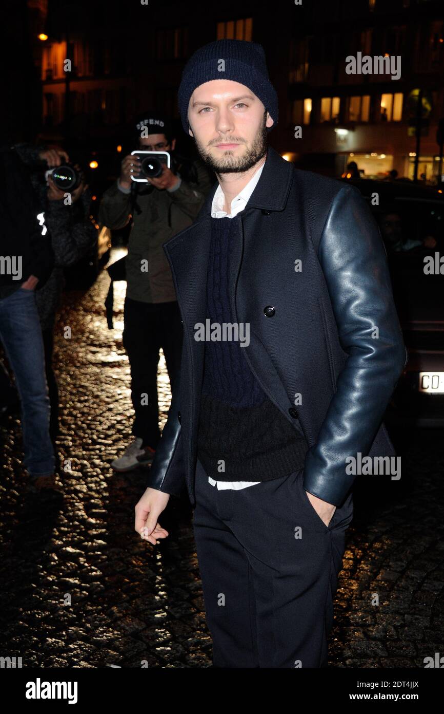 Hugo Becker attending Valentino's Fall-Winter 2014/2015 men's ...