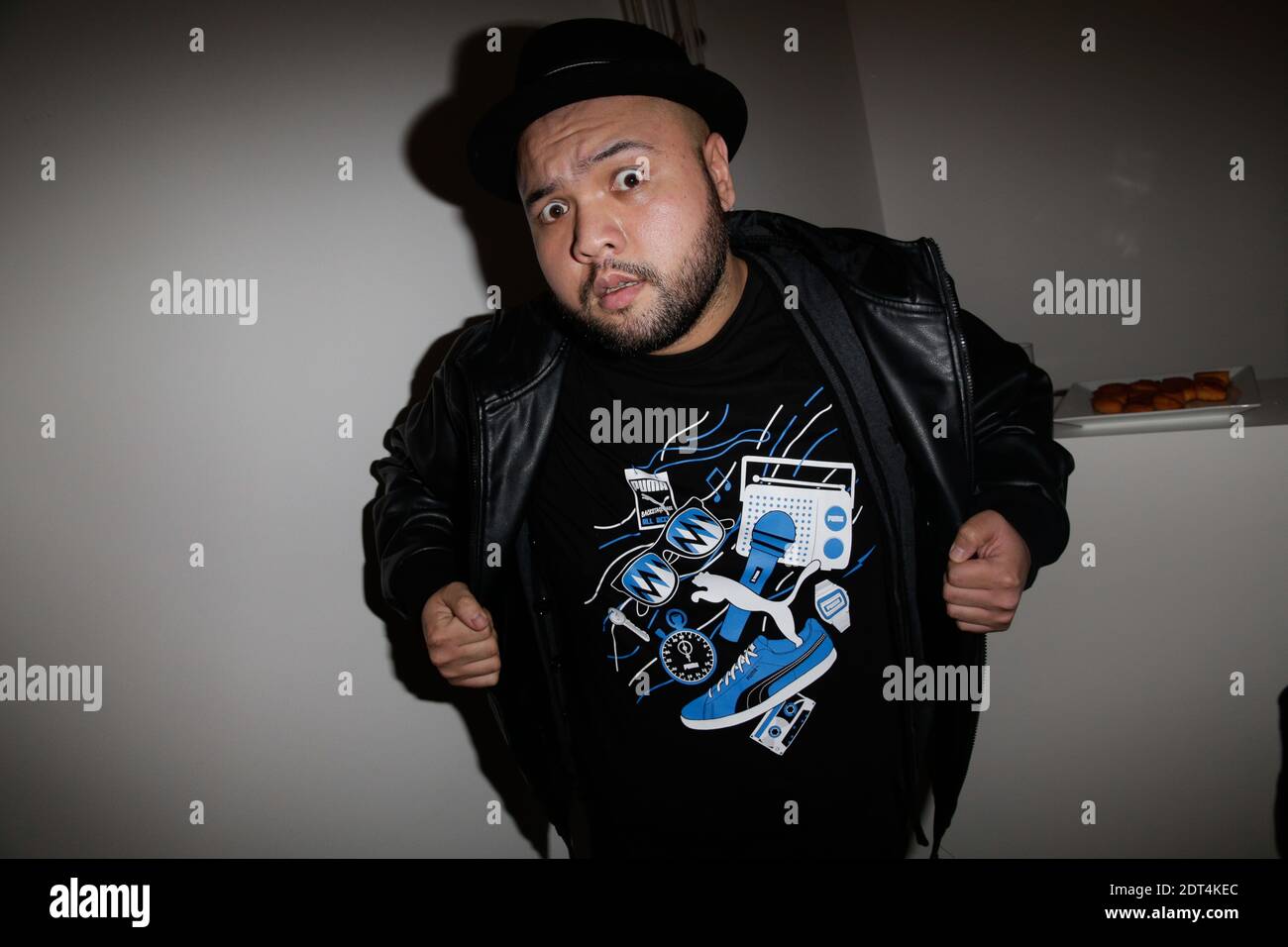 Raphal attending the 'Puma Pop Up' Store Opening party in Paris, France ...