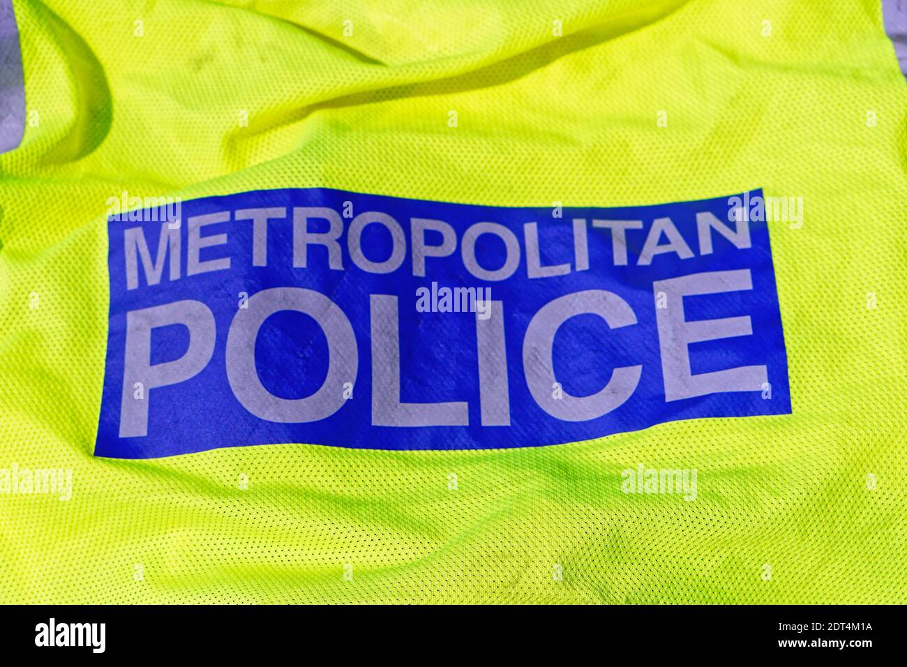 Metropolitan police sign at safety vest United Kingdom Stock Photo - Alamy