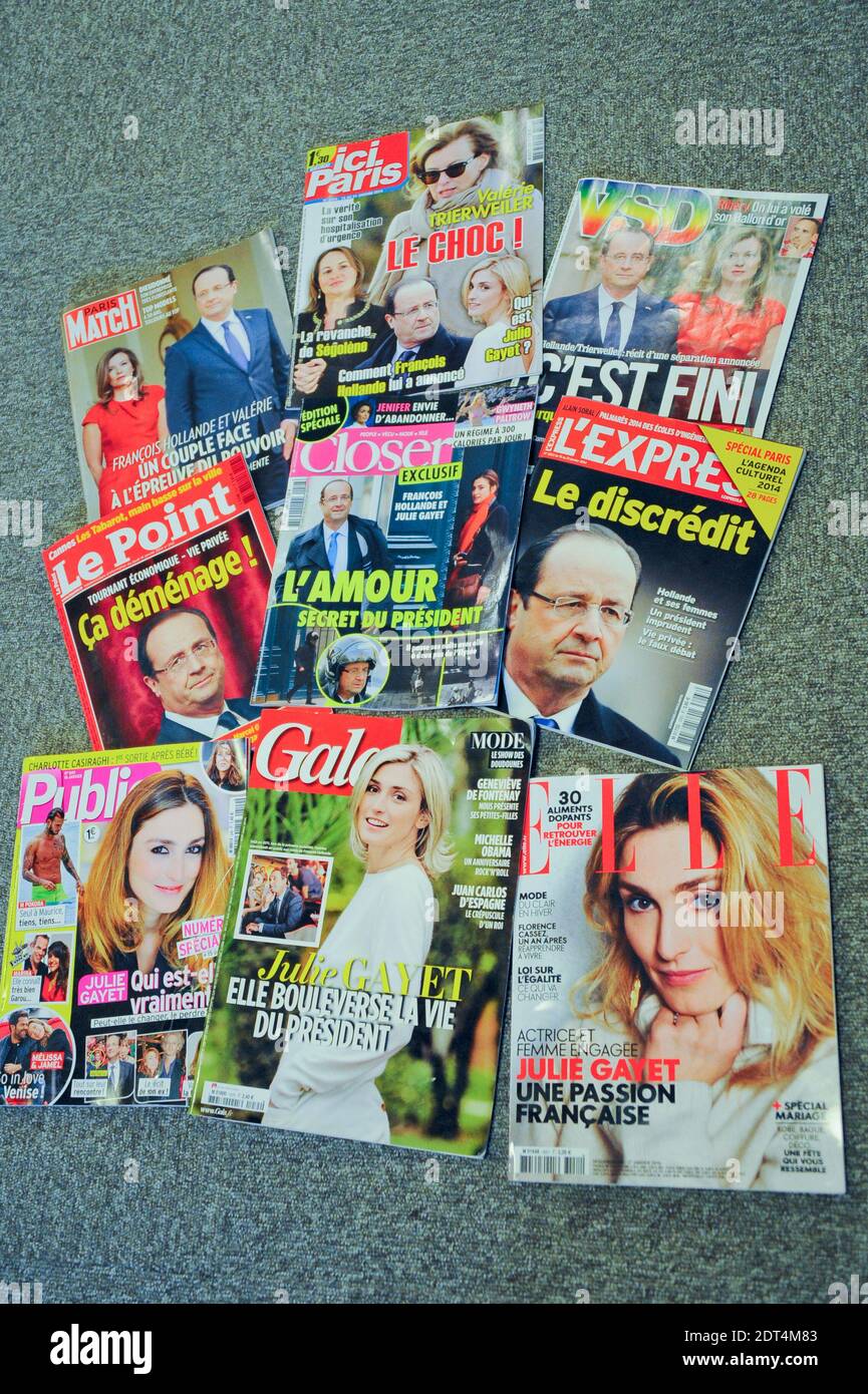 French magazine covers report a supposedly liaison between president ...