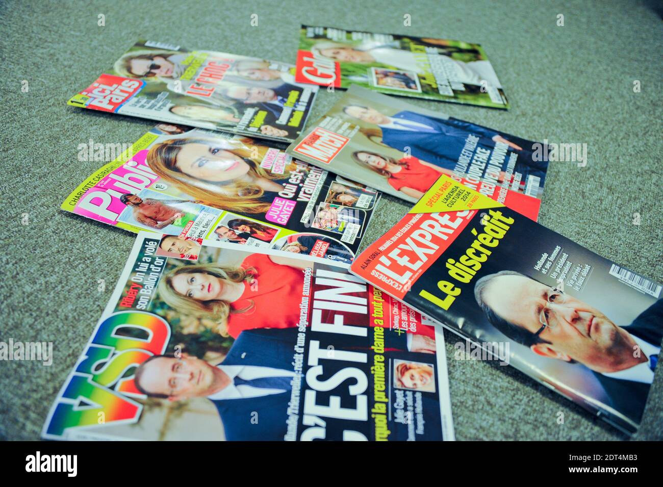 French magazine covers report a supposedly liaison between president ...