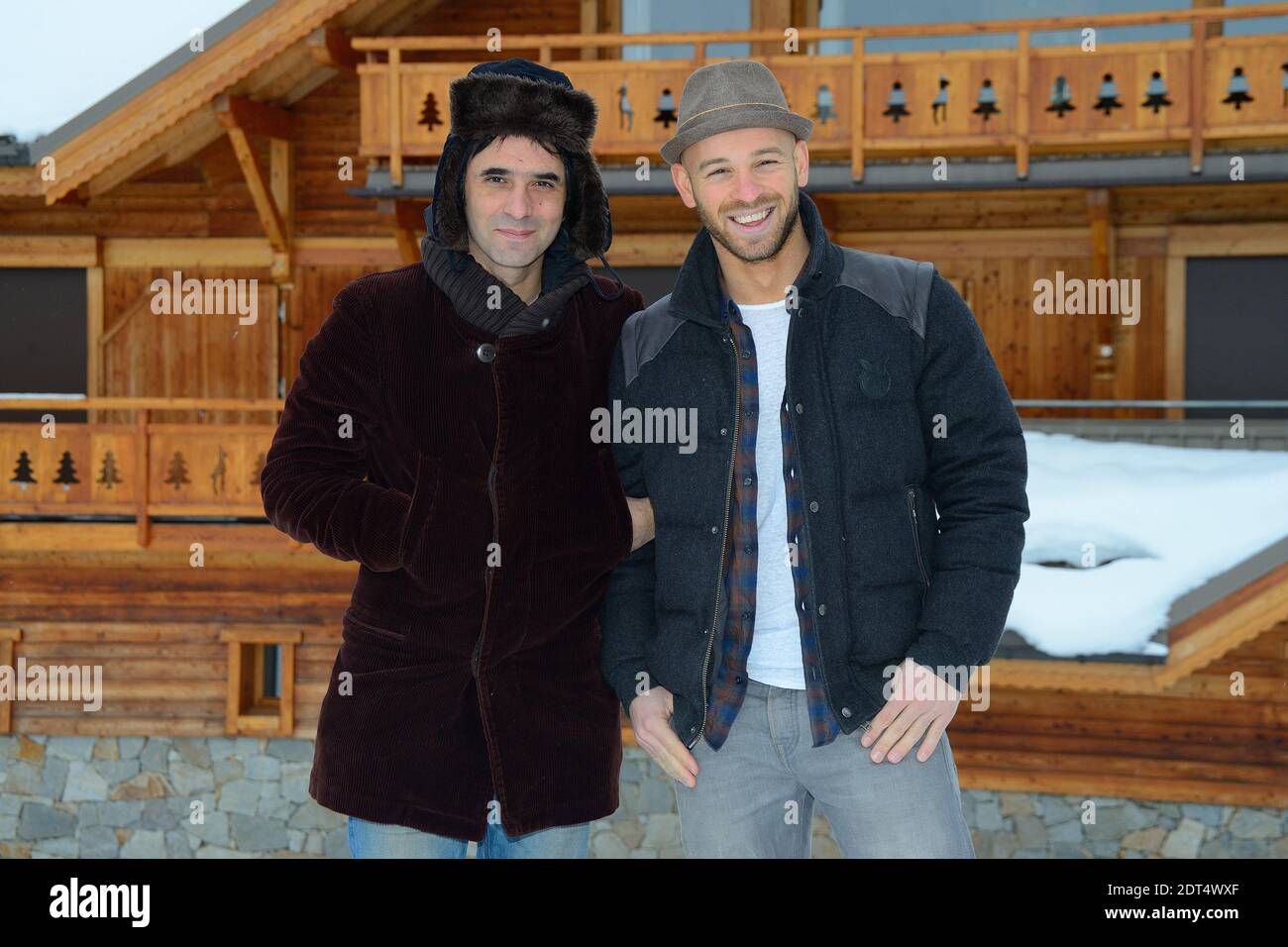Samuel Benchetrit and Franck Gastambide pose at a photocall for 'Les Gazelles' as part of the ...