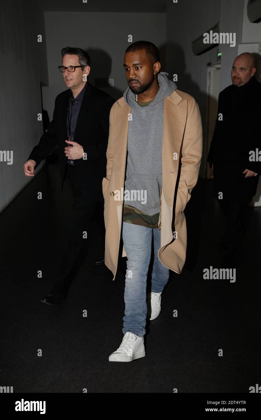 Kanye West attending Y3's Fall-Winter 2014/2015 men's collection ...