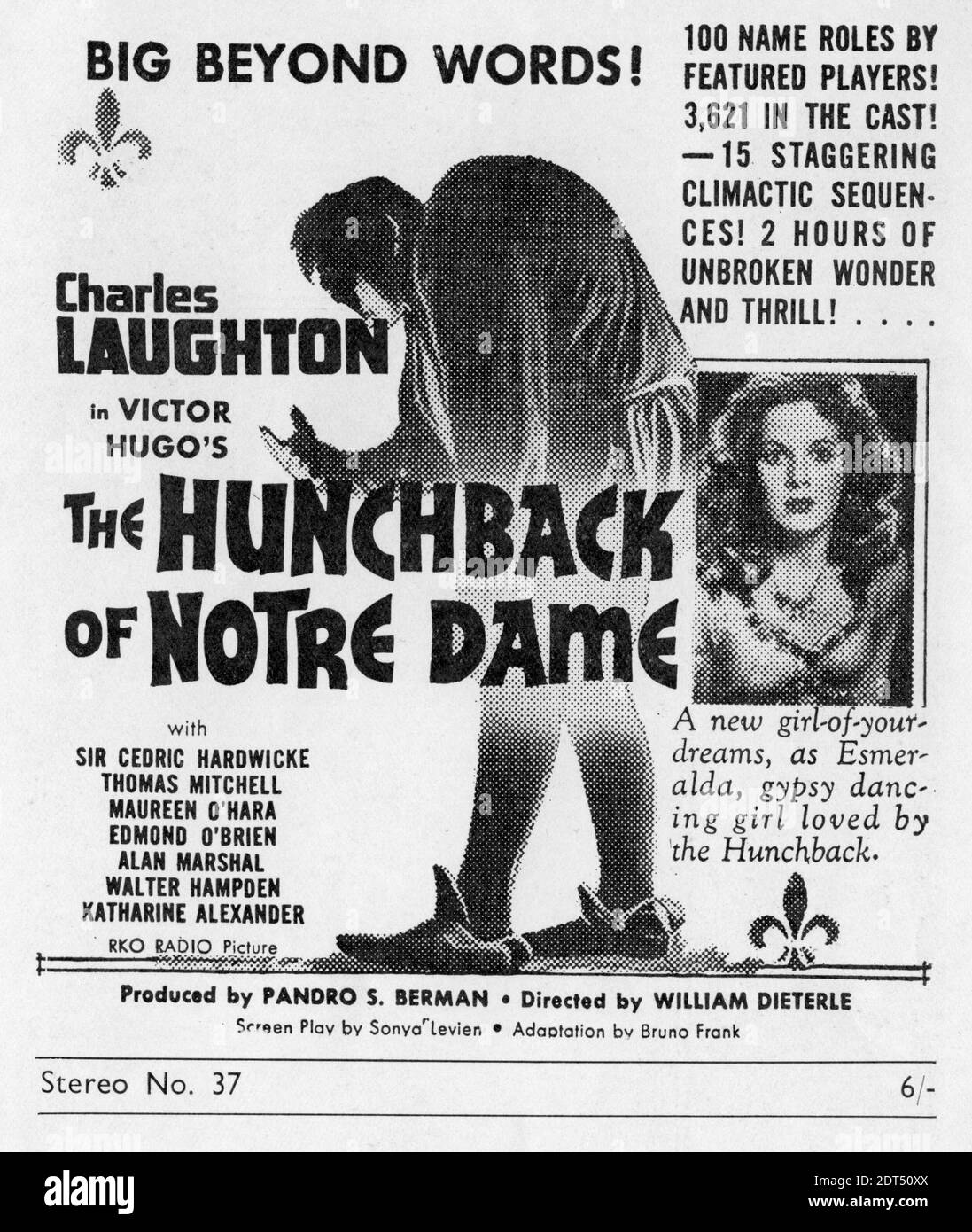 Charles laughton hunchback Black and White Stock Photos & Images - Alamy