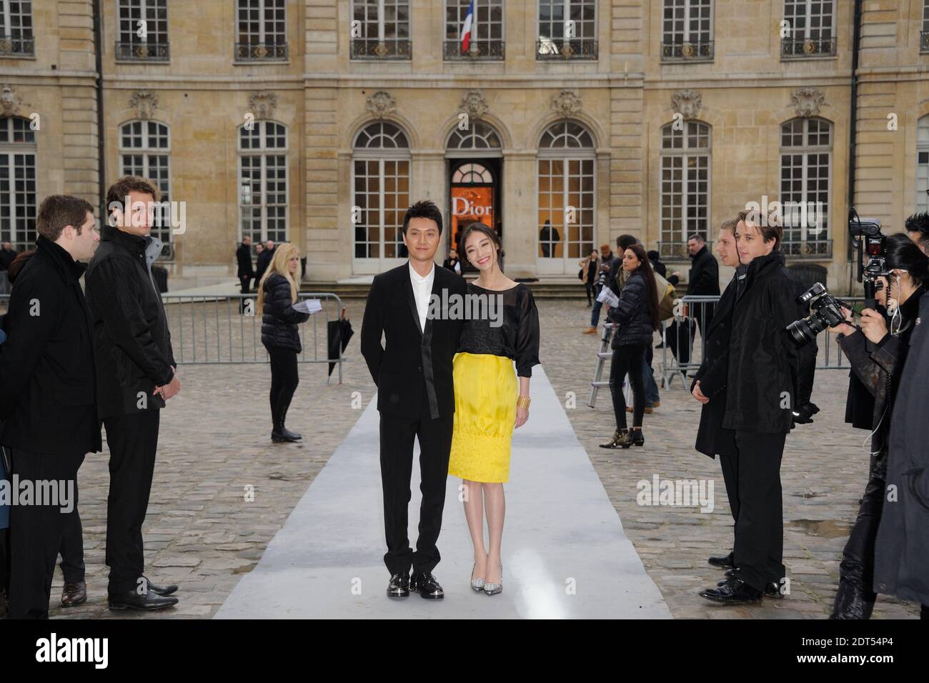 Feng Shao Feng and Ni Ni arriving to the Christian Dior Spring-Summer ...