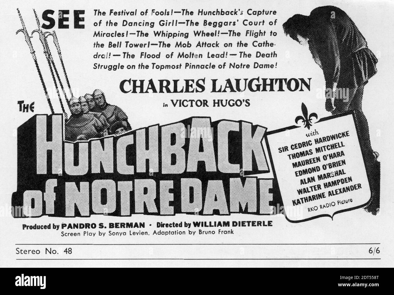 Hunchback of notre dame 1939 hi-res stock photography and images - Alamy