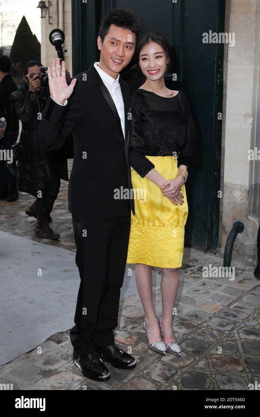 Feng Shao Feng and Ni Ni arriving to the Christian Dior Spring-Summer ...
