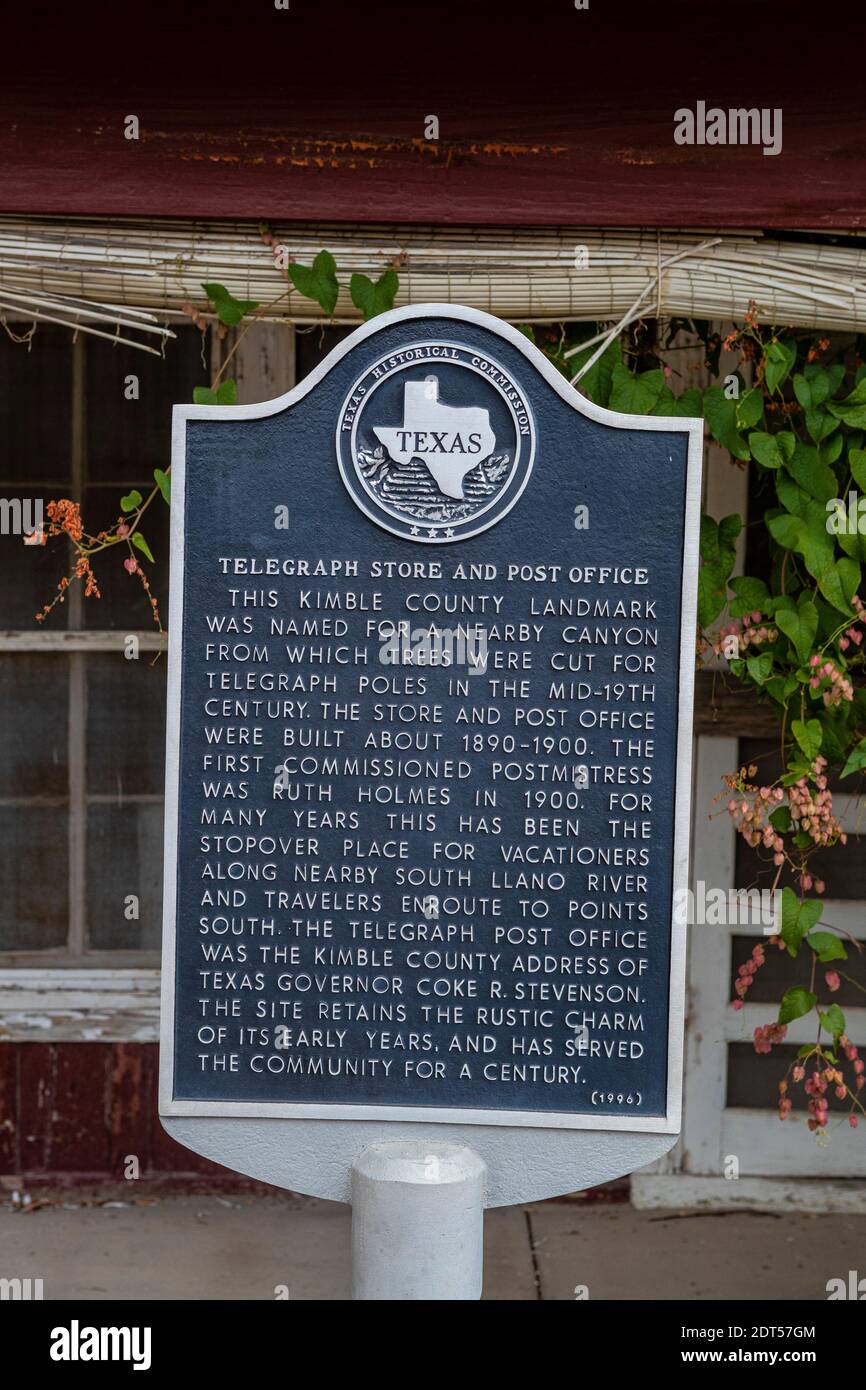 The Telegraph post office and store historical site Stock Photo - Alamy