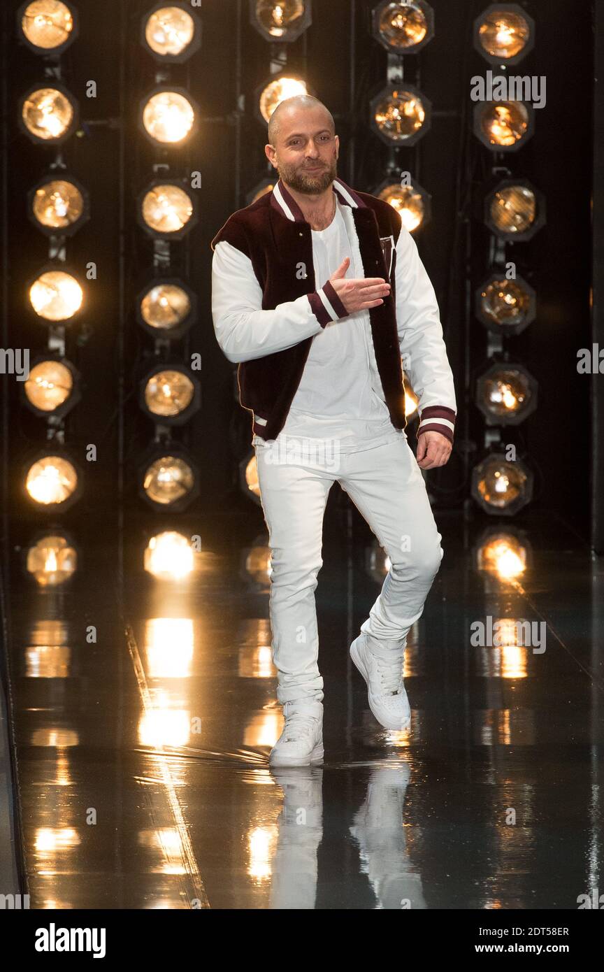 Designer Alexandre Vauthier appears at the end of his Spring/Summer ...