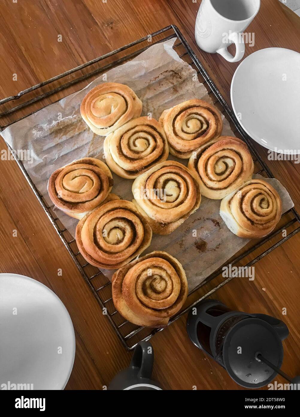 Making cinnamon buns hi-res stock photography and images - Alamy