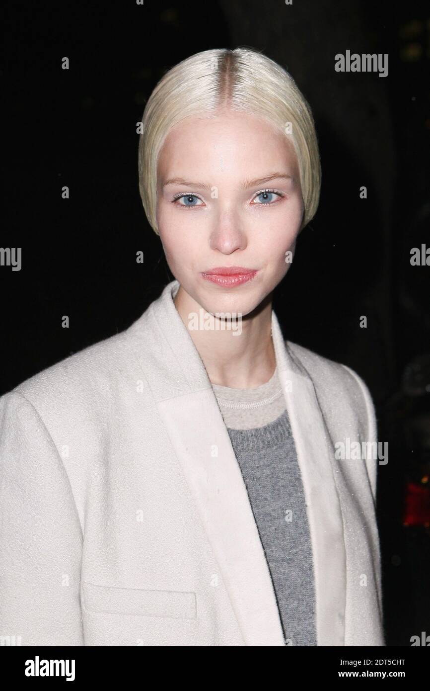 Sasha Luss arriving at Valentino' Spring-Summer 2014 Haute-Couture ...
