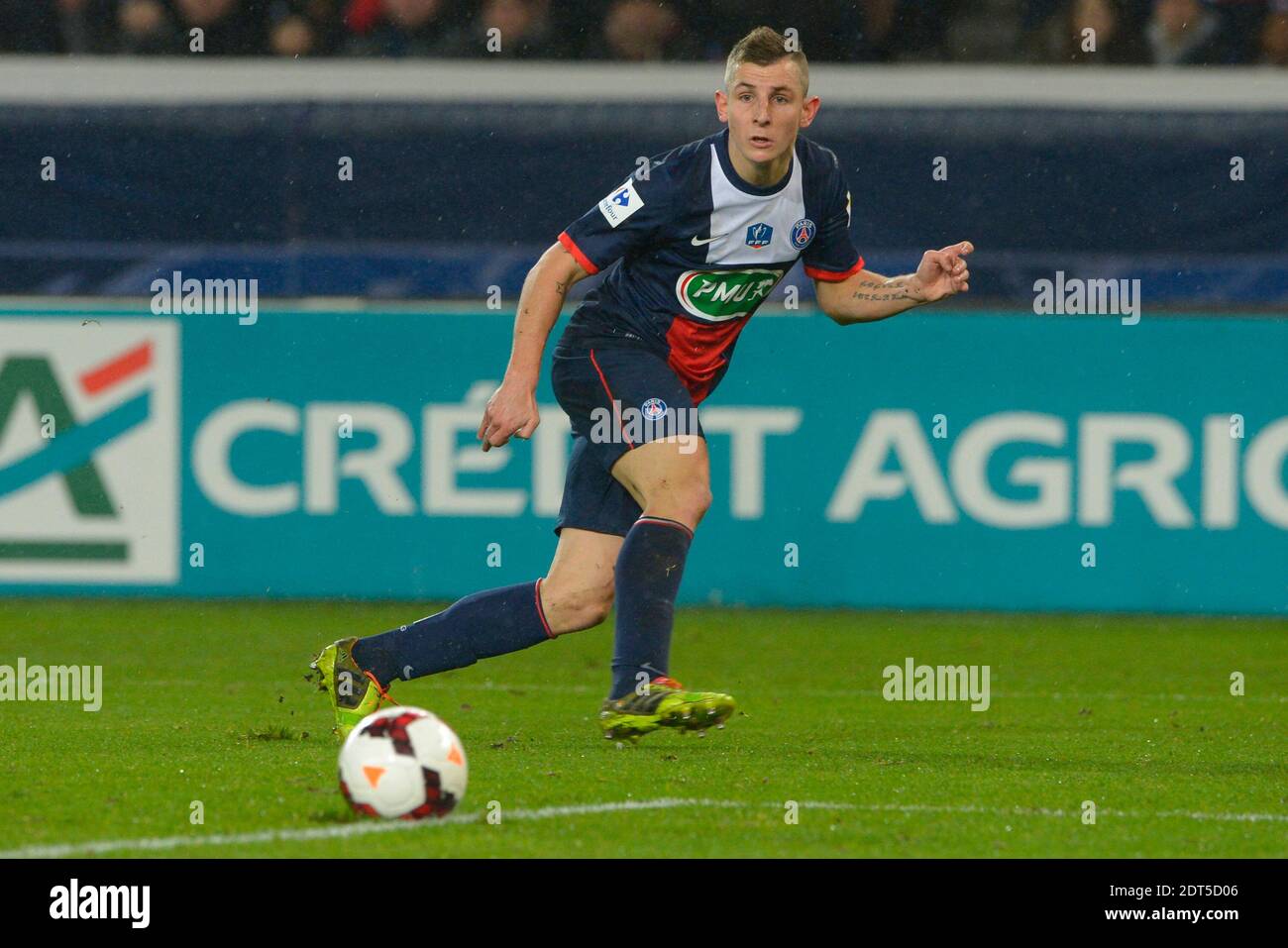PSG's Lucas Digne during the French Cup 1/16e round soccer match, Paris ...
