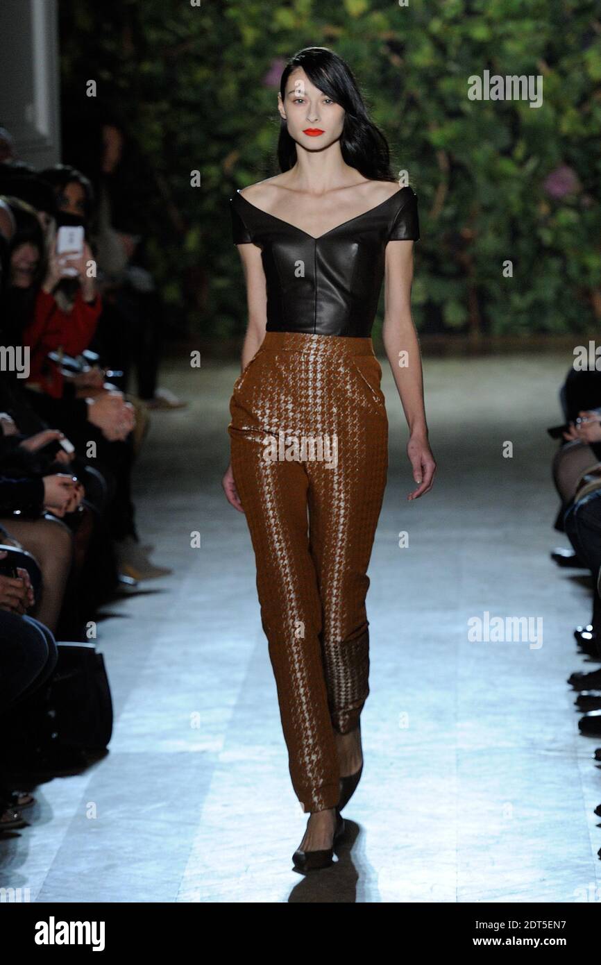 A model displays a creation by designer Didit for his Spring-Summer ...