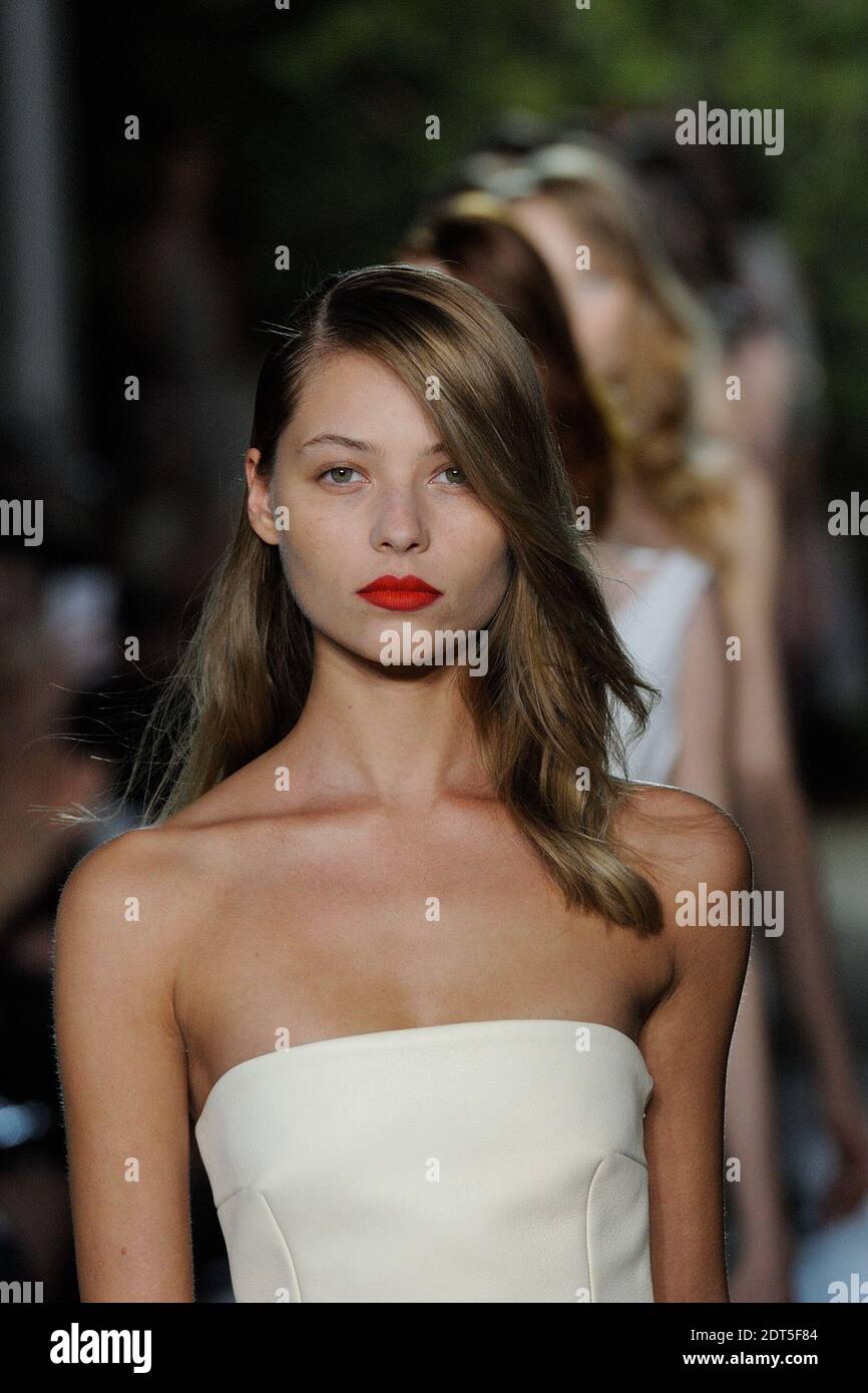 A model displays a creation by designer Didit for his Spring-Summer ...