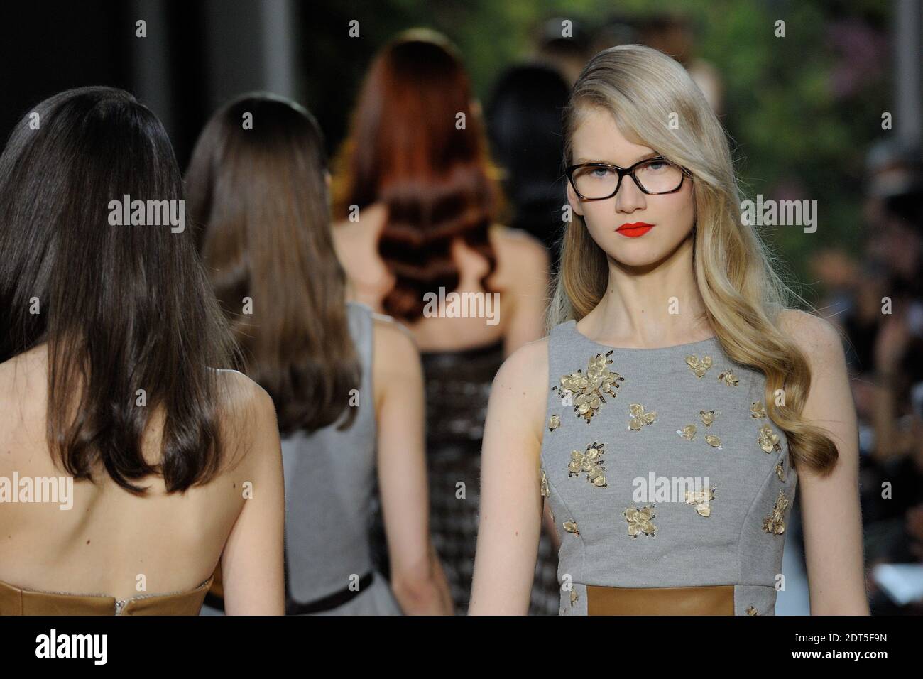 A model displays a creation by designer Didit for his Spring-Summer ...