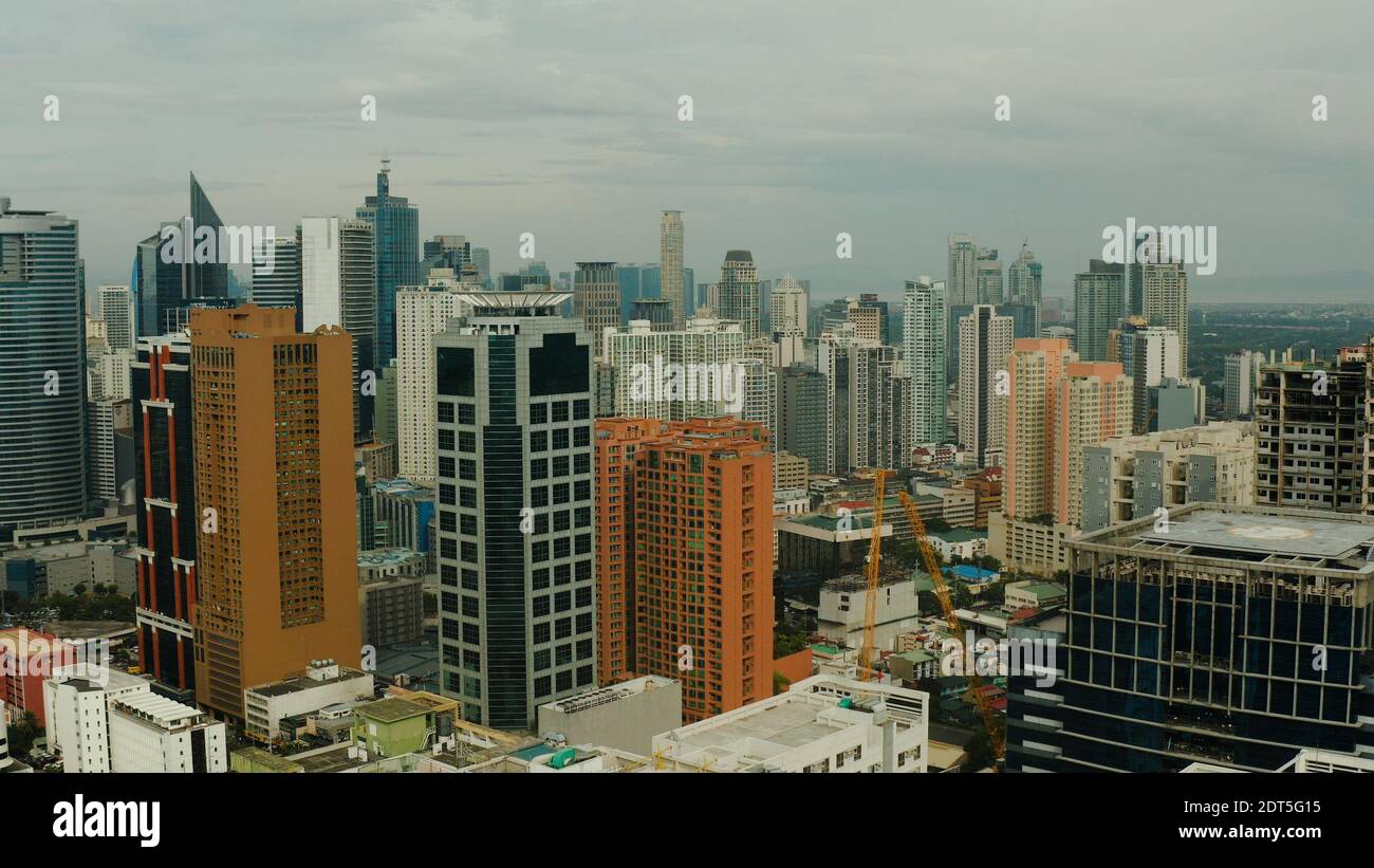 Cityscape of Makati, the business center of Manila. Asian metropolis ...