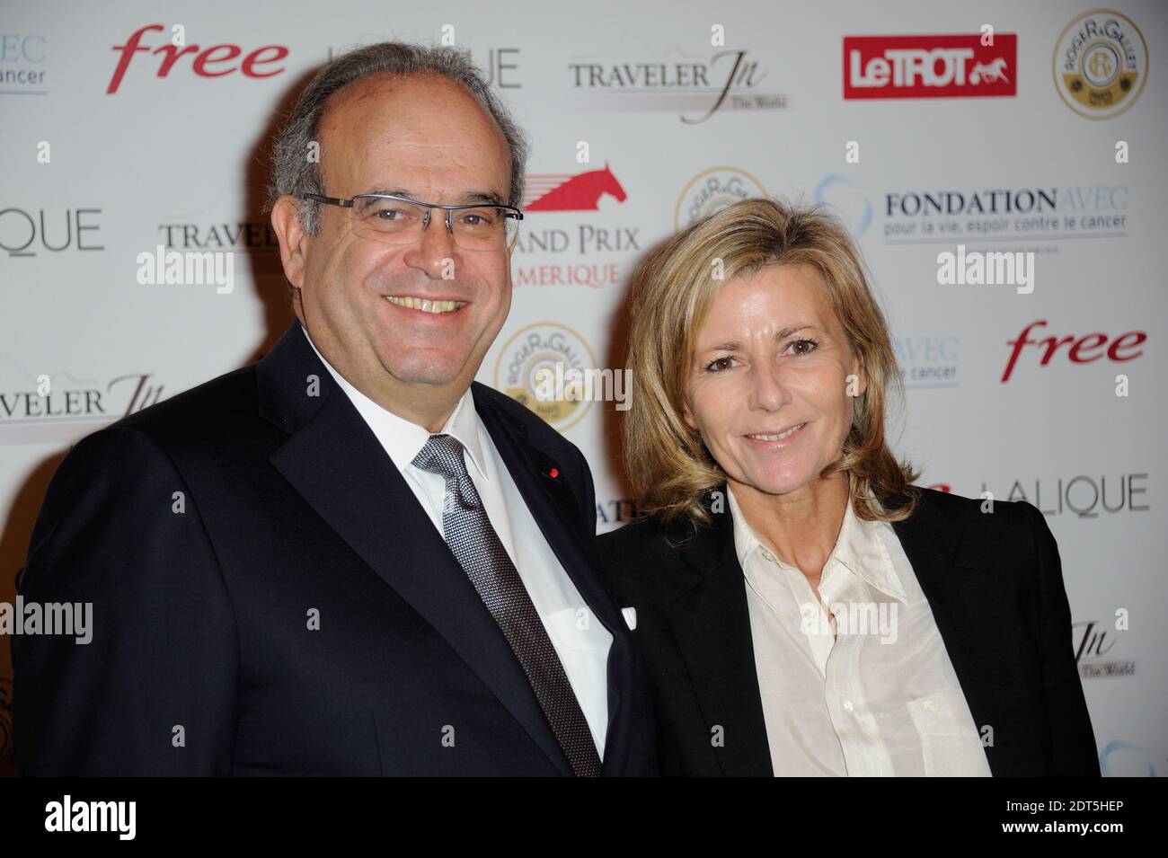 Claire Chazal, David Khayat attending the 93th Grand Prix d'Amerique ...