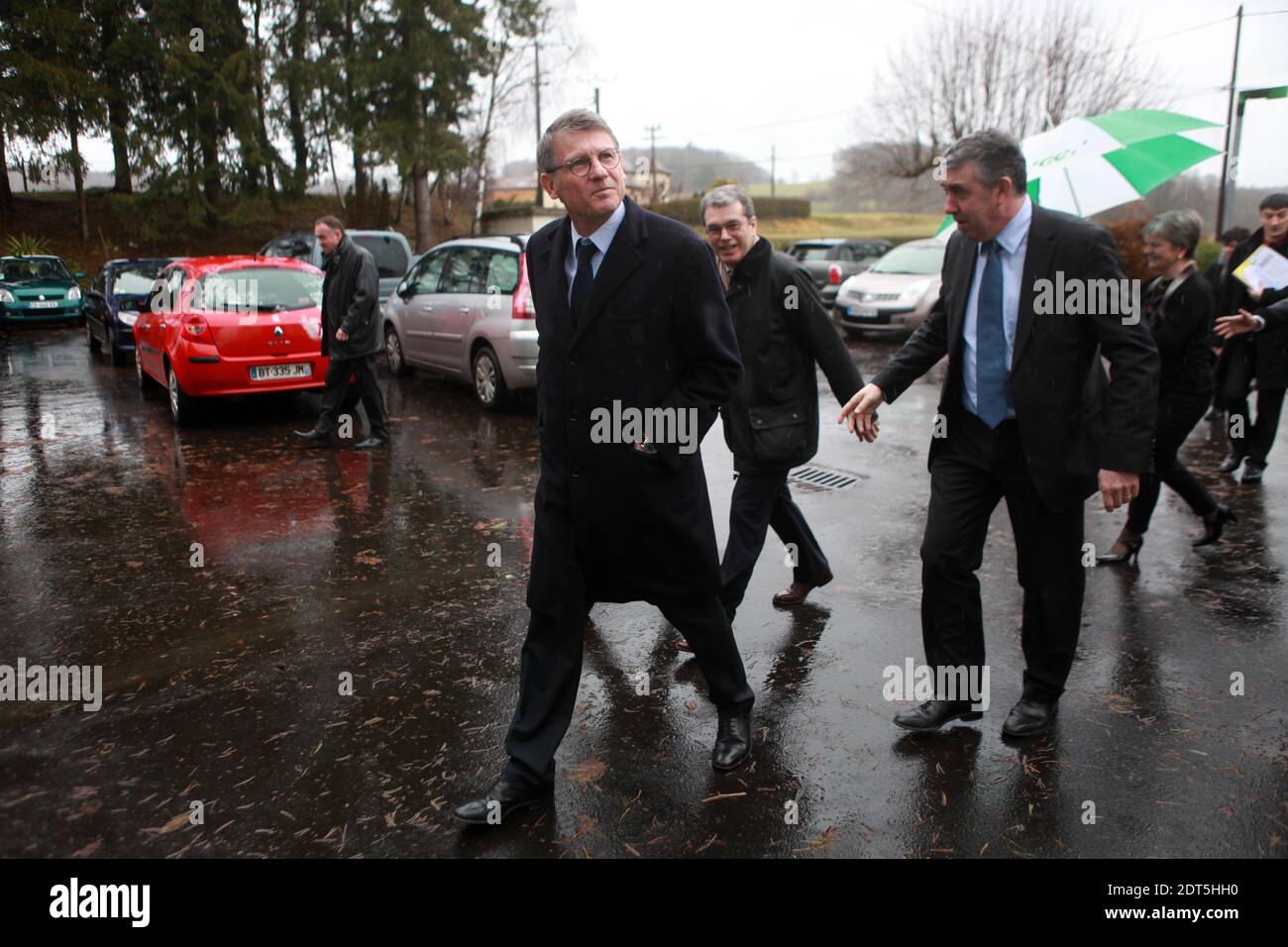 Exclusive - Education Minister Vincent Peillon arriving Secondary ...