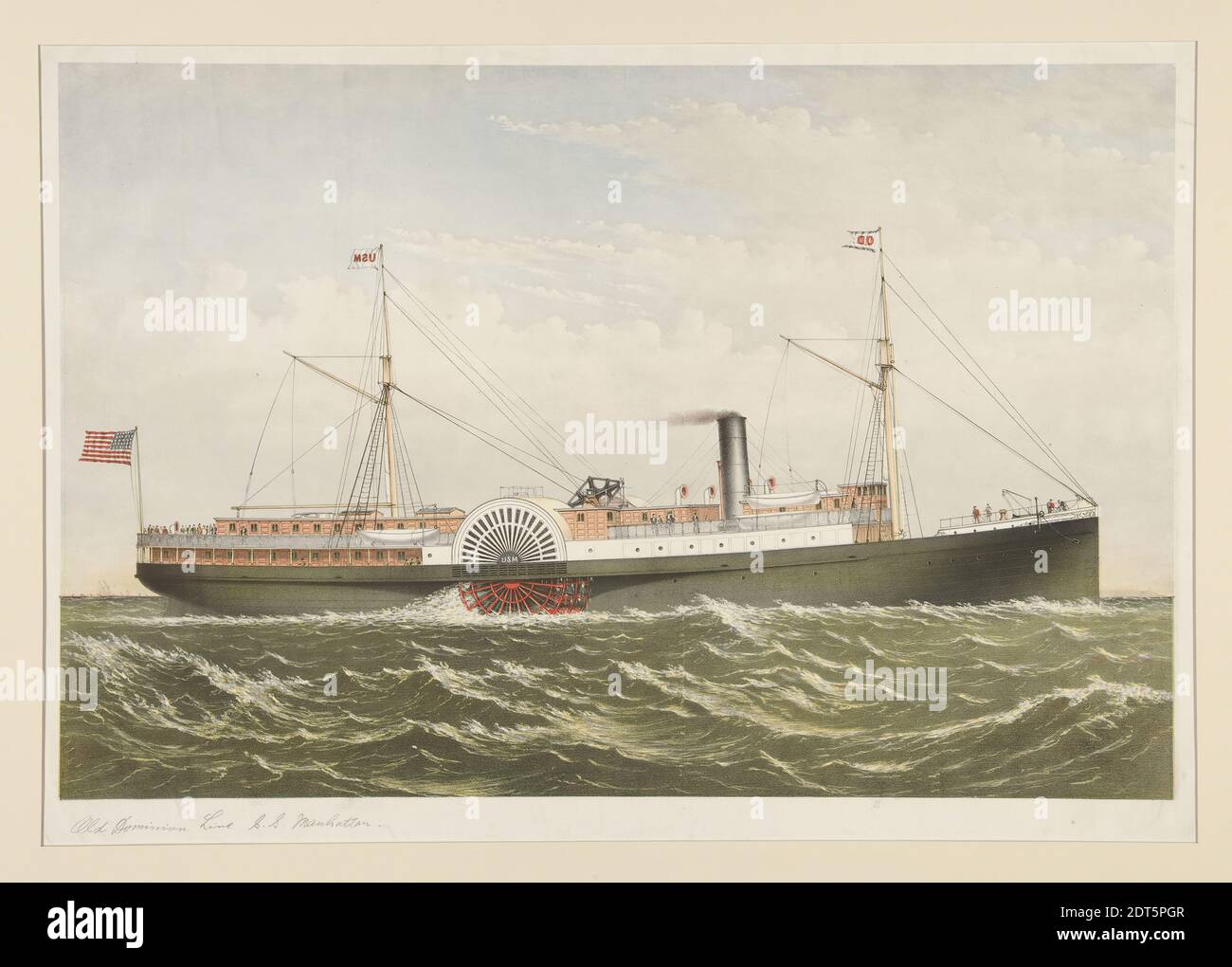 Lithographer: Unknown, (Old dominion Line S.S. Manhattan.) written in ...