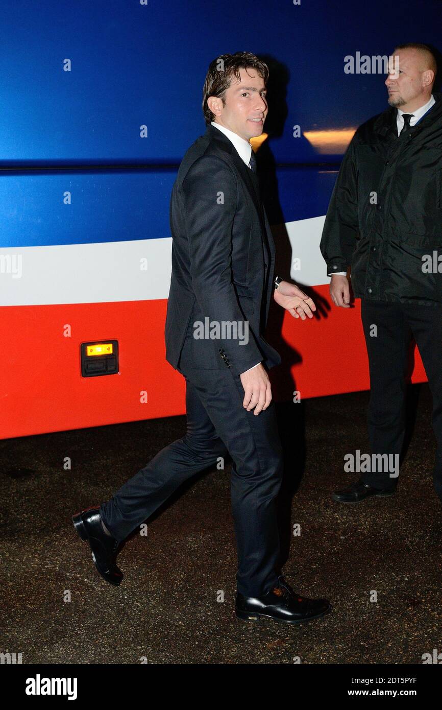 Maxwell arriving at Gala Dinner for PSG foundation held at Le Pre ...