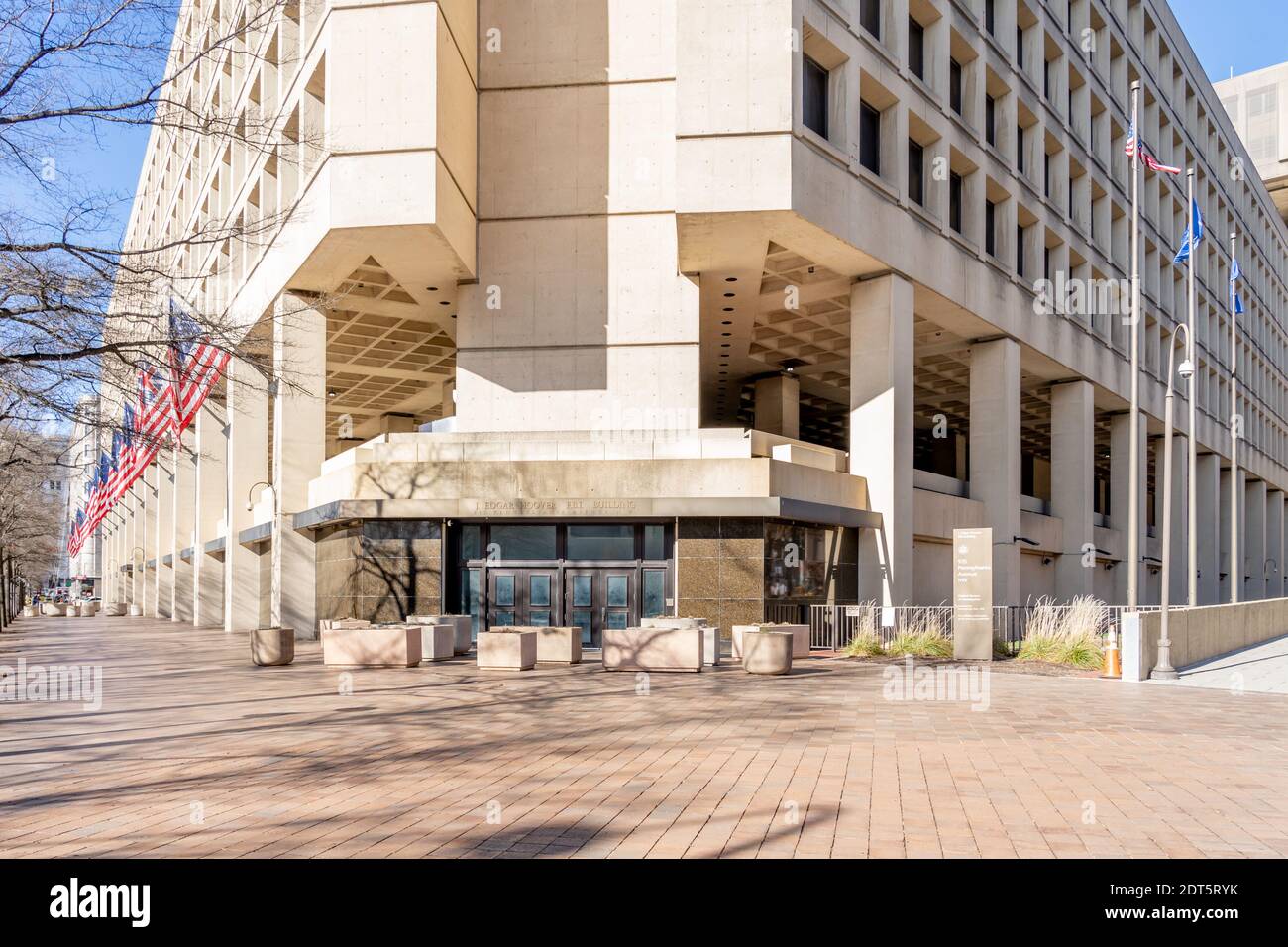 Building of Federal Bureau of Investigation (FBI) headquarters building in Washington, DC, USA ...