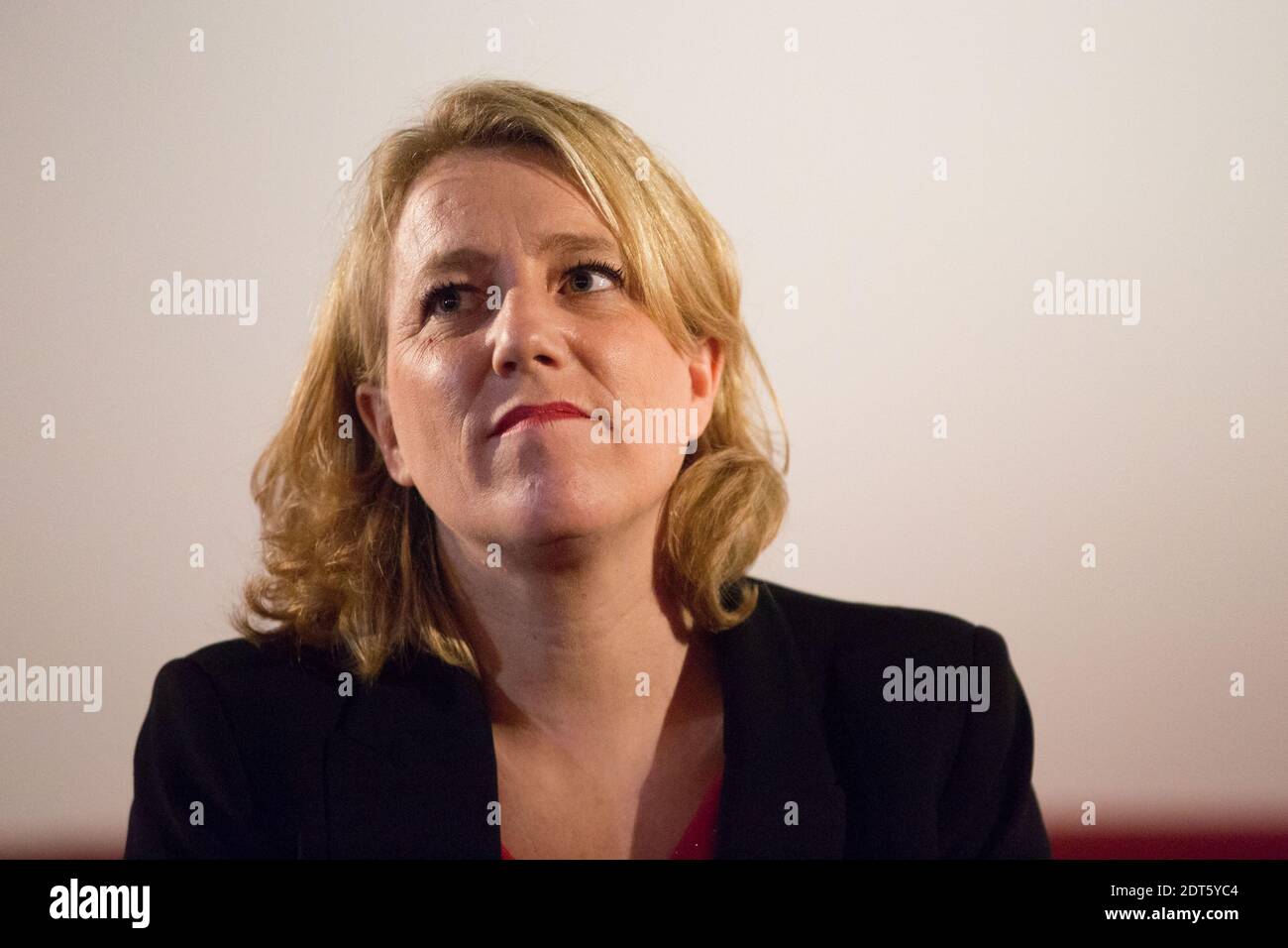 Parti de Gauche candidate Danielle Simonnet portrayed during a debate ...