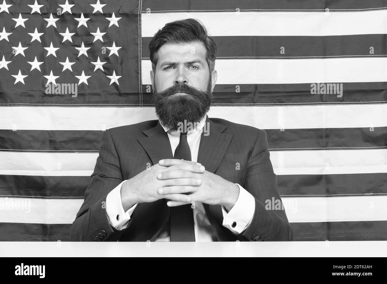 American holiday man bearded Black and White Stock Photos & Images - Alamy