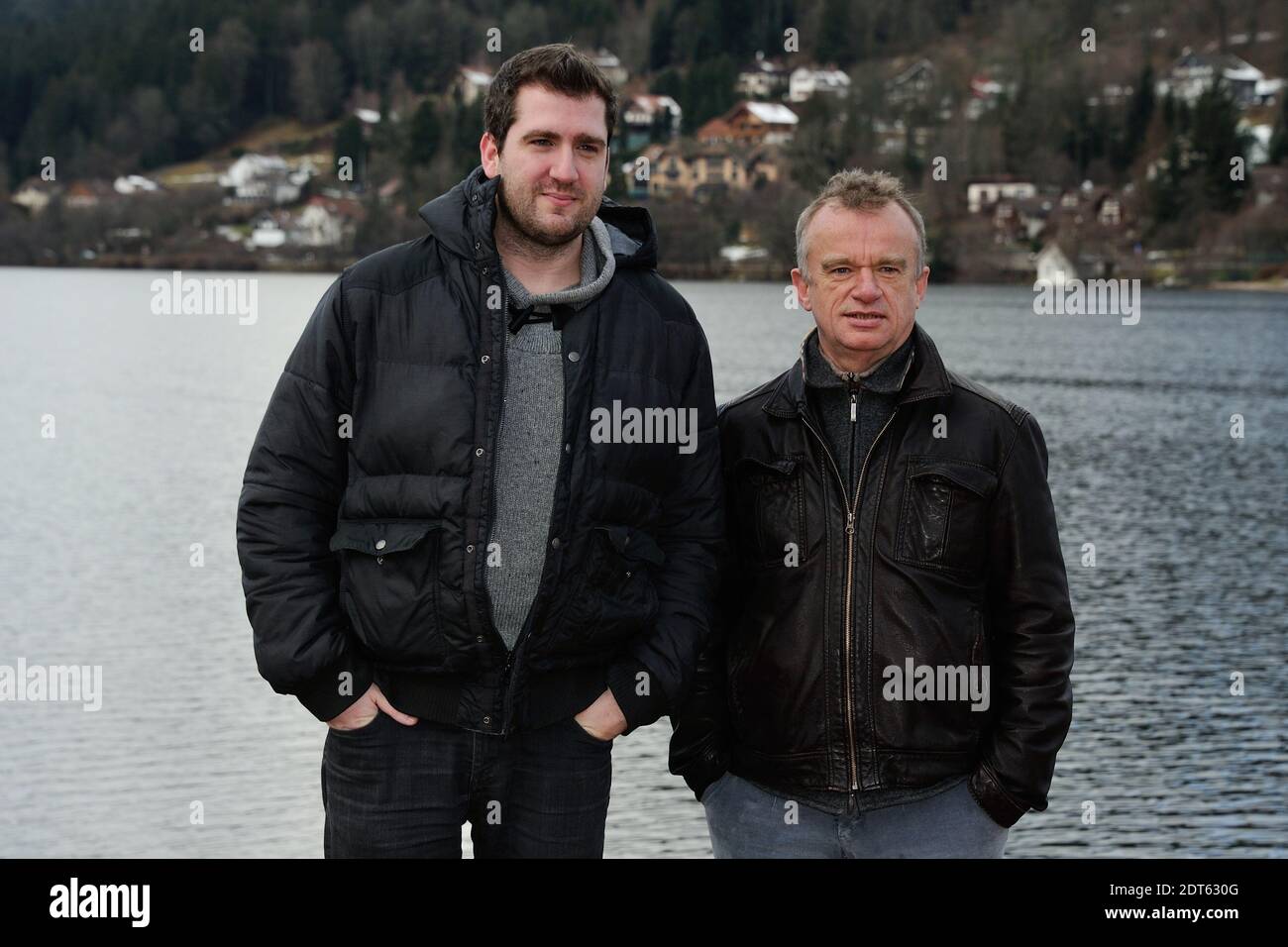Guillaume Lubrano and Dominique Pinon attending a photocall during the ...