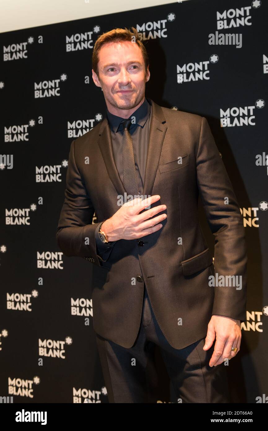 Hugh Jackman at the Mont Blanc stand on the opening day of the 24th ...