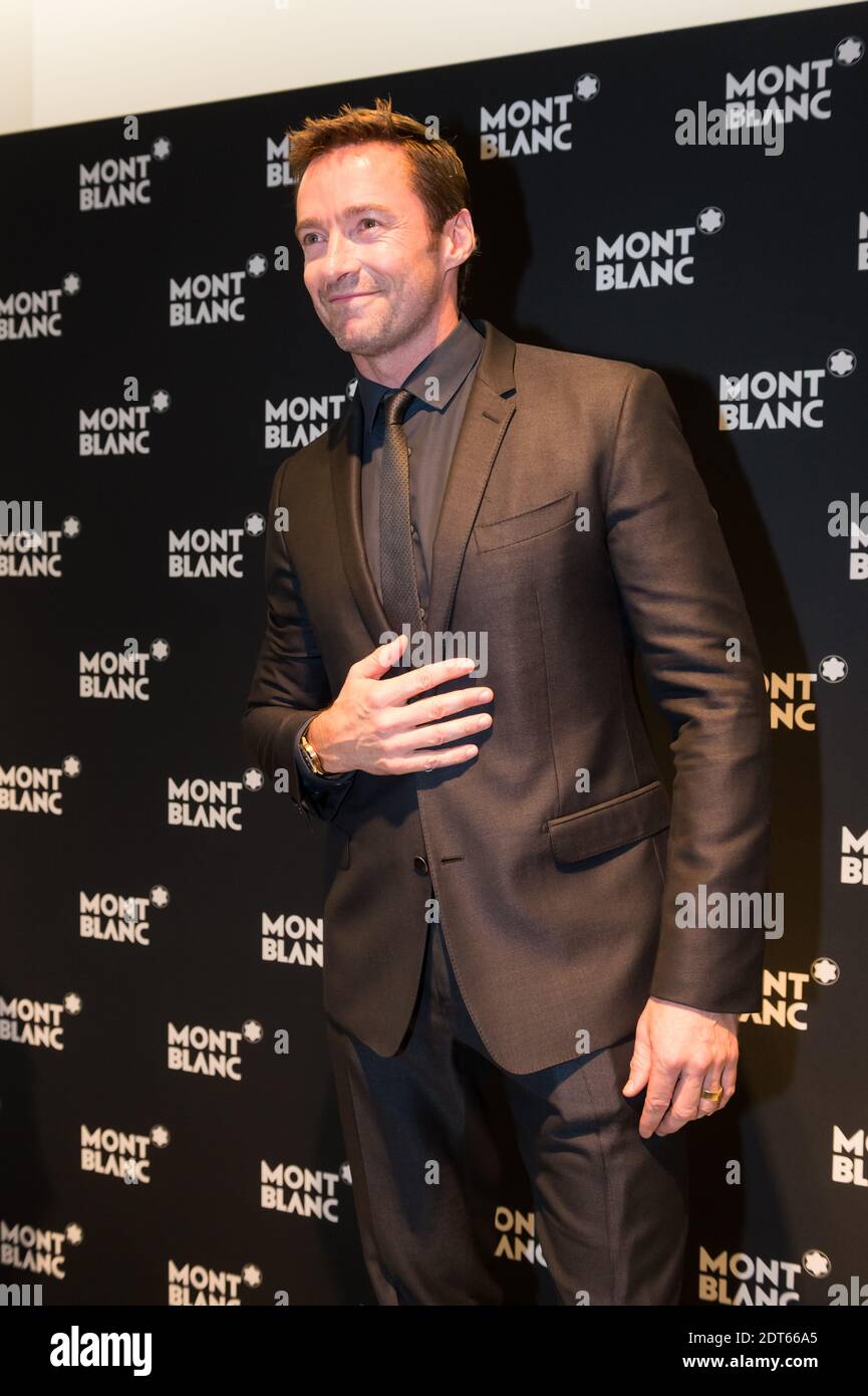 Hugh Jackman at the Mont Blanc stand on the opening day of the 24th ...
