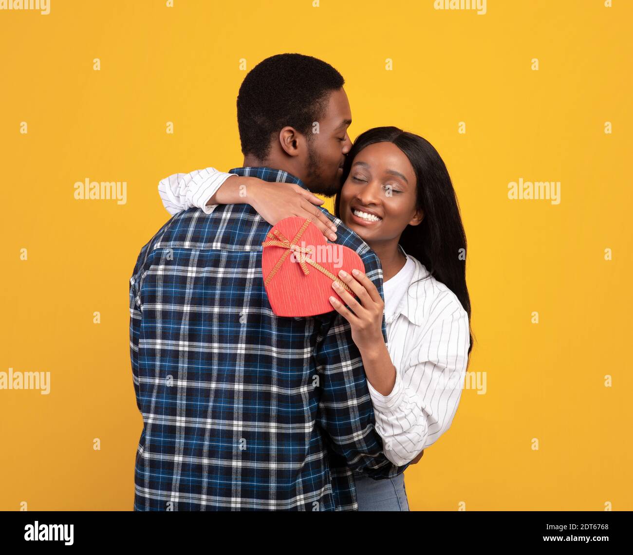 Gift for beloved on birthday, anniversary or St. Valentine Stock Photo ...