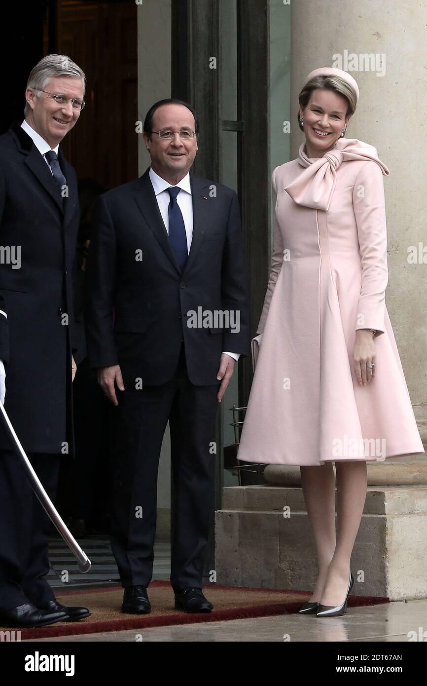 French President Francois Hollande welcomes King Philippe and Queen ...